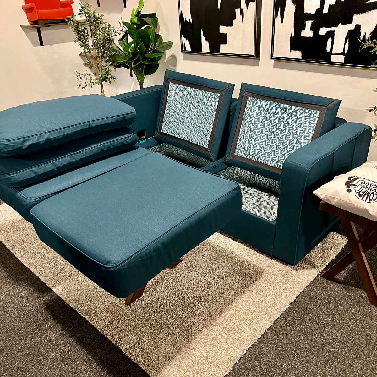 Lovesac Mediterranea Solid Polylinen Sofa — Comfy Living Chicago